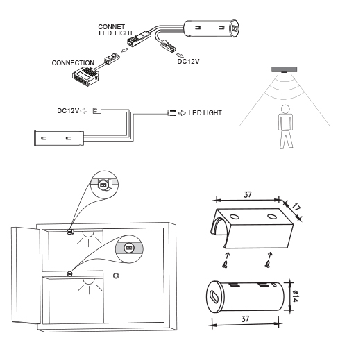 PIR SENSOR FOR LED LIGHT – TW Kitchen and Bath Sdn Bhd